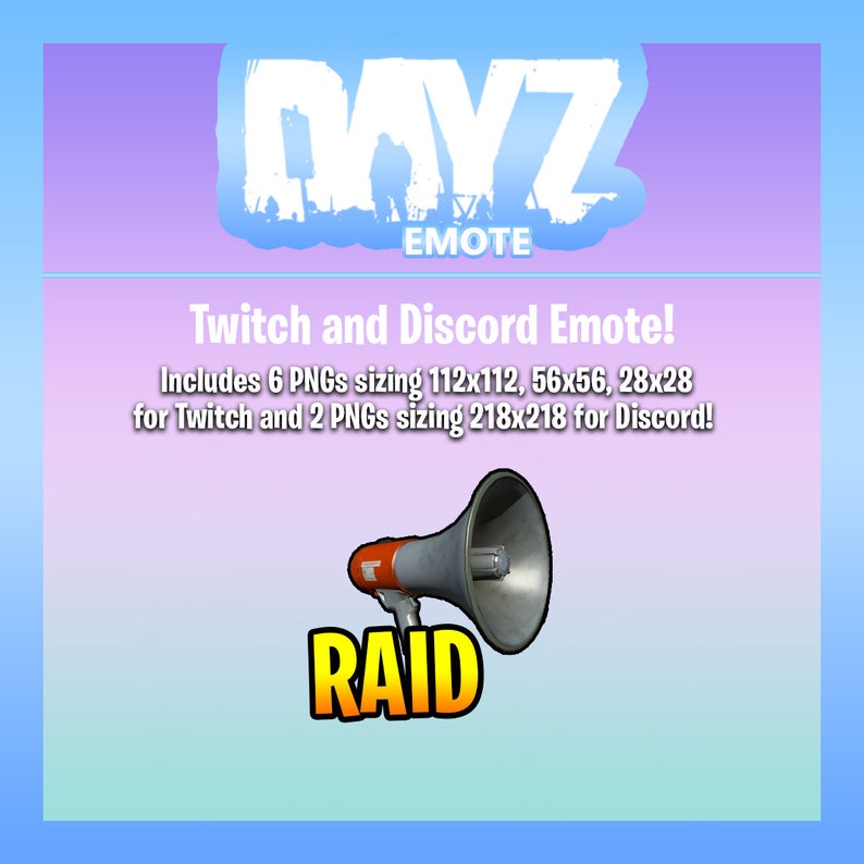 Raid Dayz Emote for Twitch Twitch Emote Discord Emote Dayz Emote Twitch ...