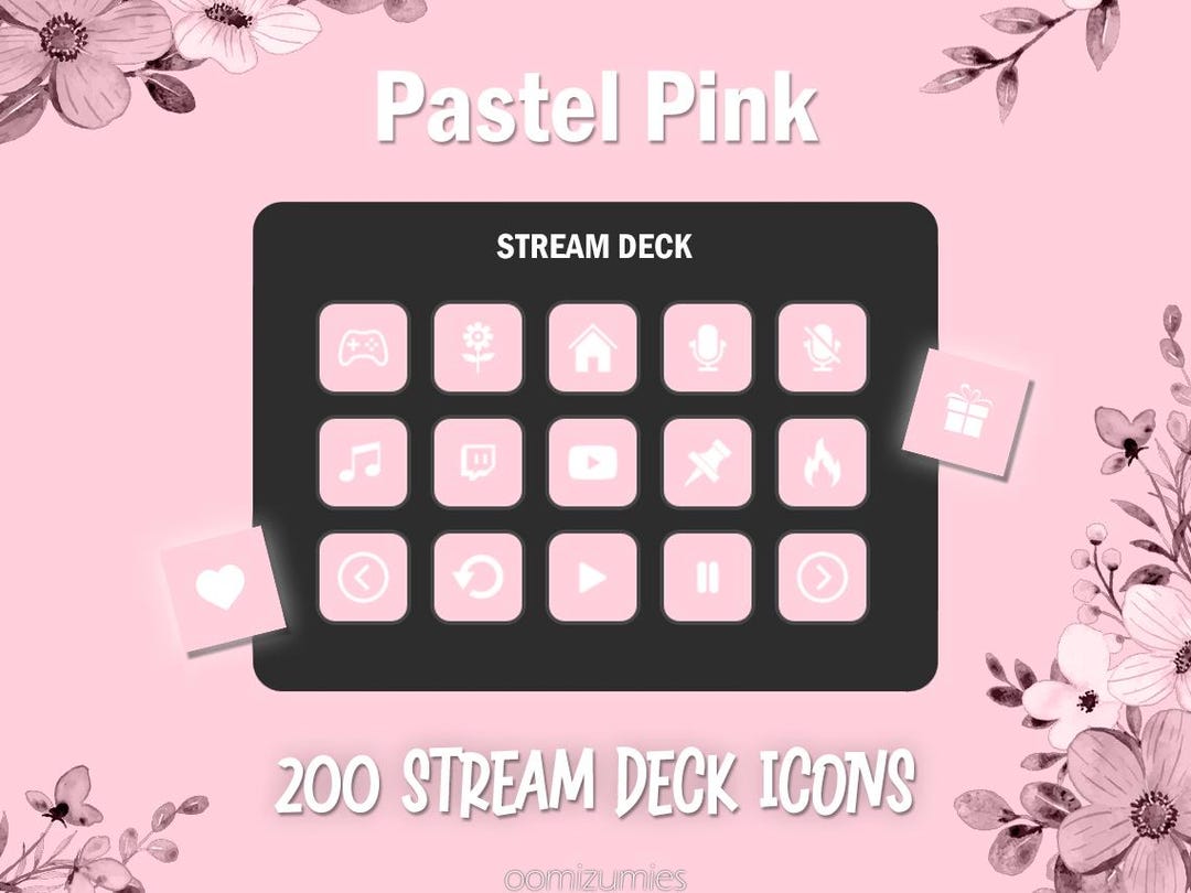 Pink Stream Deck Icons: 200 Simple Elgato Buttons (digital Download) - Etsy