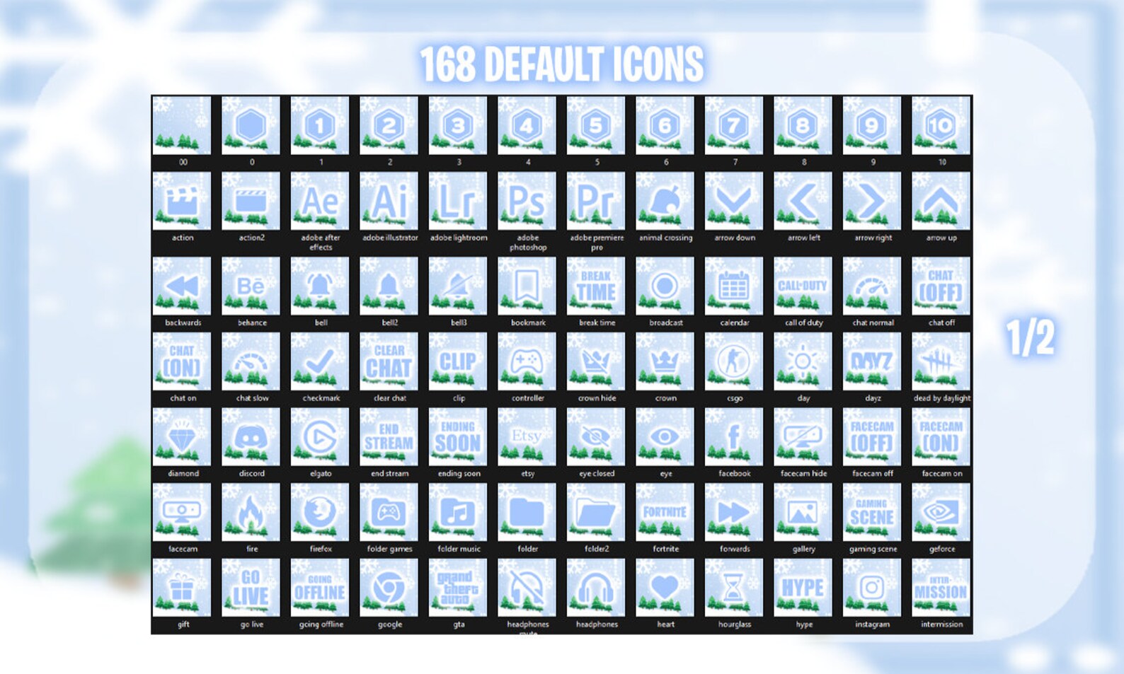 Snowflakes Stream Deck Icons | Stream Deck Buttons | Christmas Stream ...