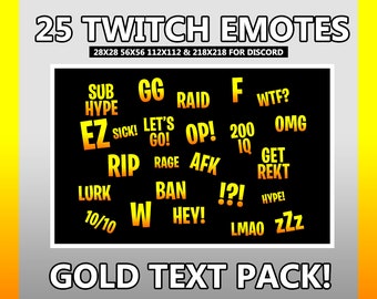 X30 Yellow Emotes Bundle for Twitch and Discord | Sparkle, Cute ...
