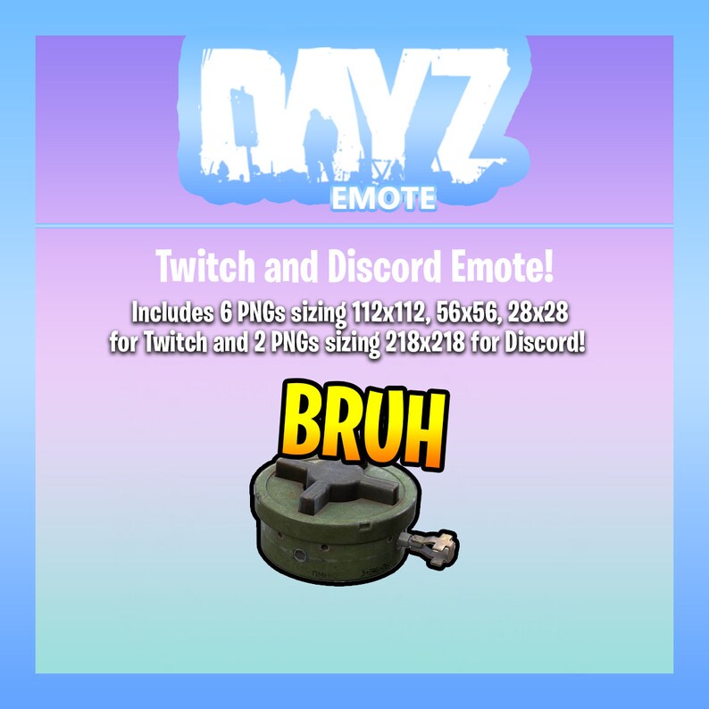 Bruh Dayz Emote for Twitch Twitch Emote Discord Emote Dayz Emote Emote ...