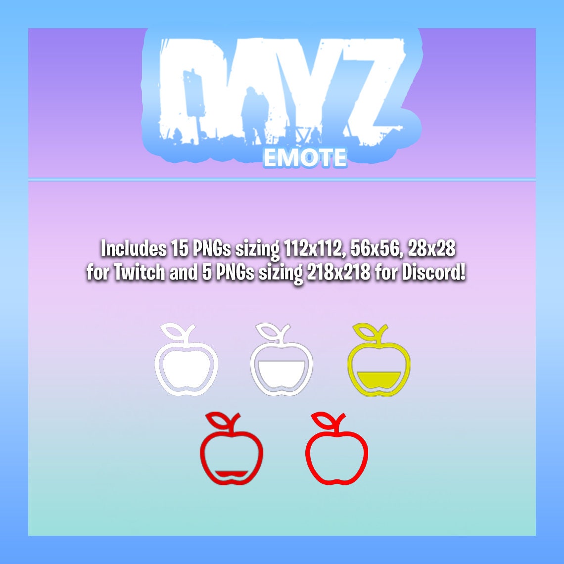All 5 Food Level Dayz Emotes for Twitch Twitch Emote Discord Emote Dayz ...