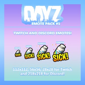 10 Emotes, Dayz Emote Pack for Twitch 1 Twitch Emote Discord Emote Dayz ...