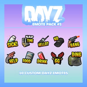 10 Emotes, Dayz Emote Pack for Twitch 1 Twitch Emote Discord Emote Dayz ...