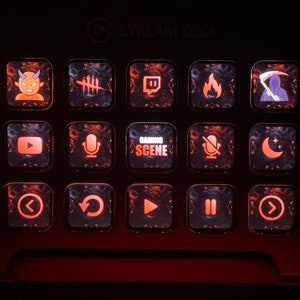 Demon Stream Deck Icons | Red & Black Elgato Buttons (digital Download ...