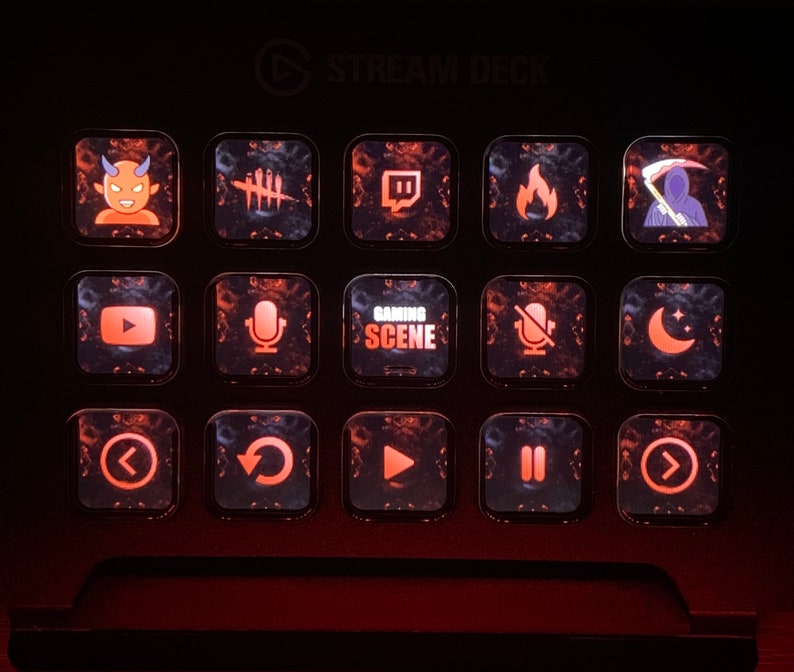 Demon Stream Deck Icons | Stream Deck Buttons | Red Stream Deck Icons ...