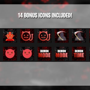 Demon Stream Deck Icons | Stream Deck Buttons | Red Stream Deck Icons ...
