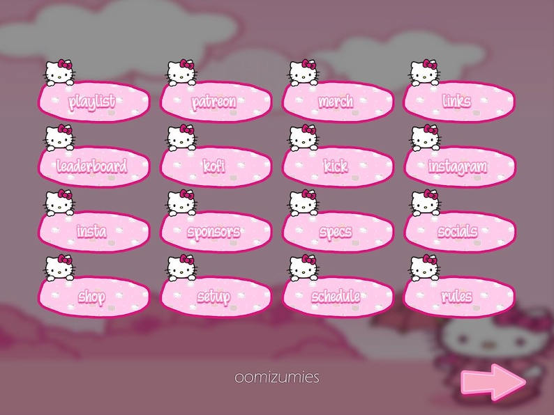 50 Pink Kitty Twitch Panels for Streaming (digital Download) - Etsy