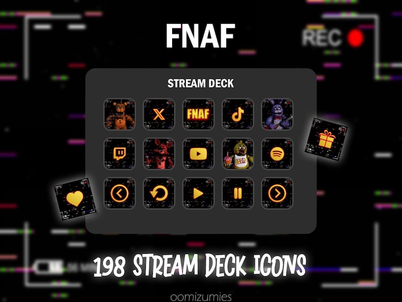 FNAF Stream Deck Icons | 198 Function Buttons (digital Download) - Etsy