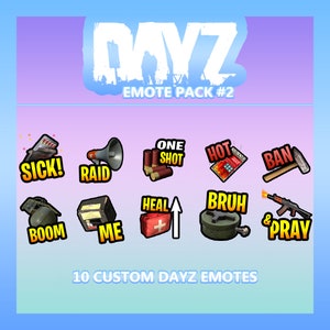 10 Emotes, Dayz Emote Pack for Twitch 2 Twitch Emote Discord Emote Dayz ...