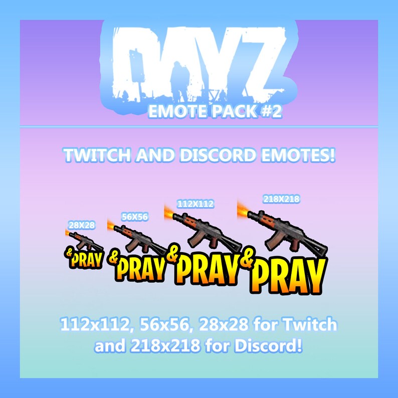 10 Emotes, Dayz Emote Pack for Twitch 2 Twitch Emote Discord Emote Dayz ...