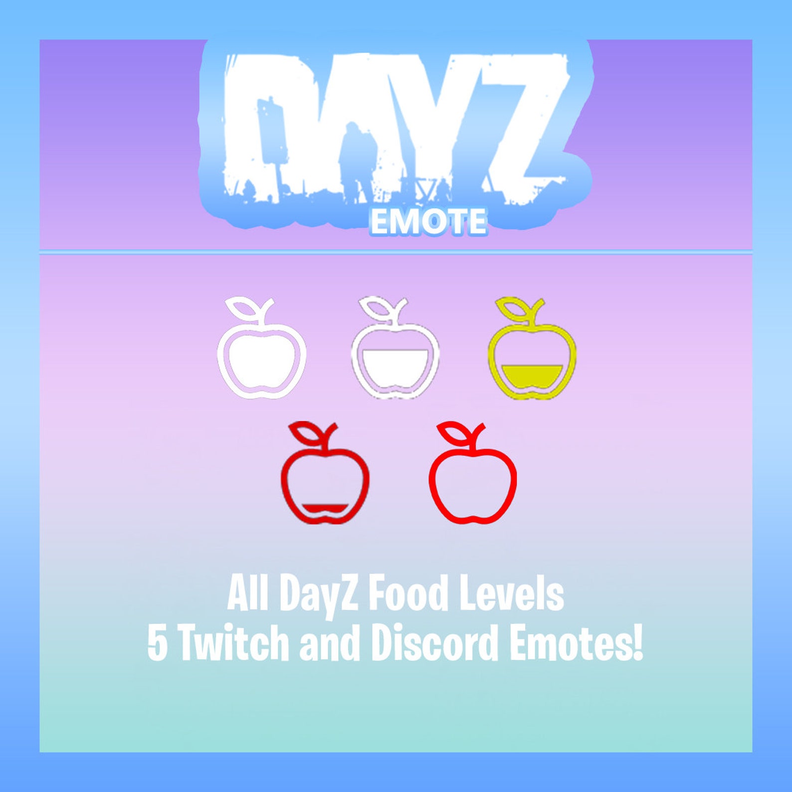 All 5 Food Level Dayz Emotes for Twitch Twitch Emote Discord Emote Dayz ...