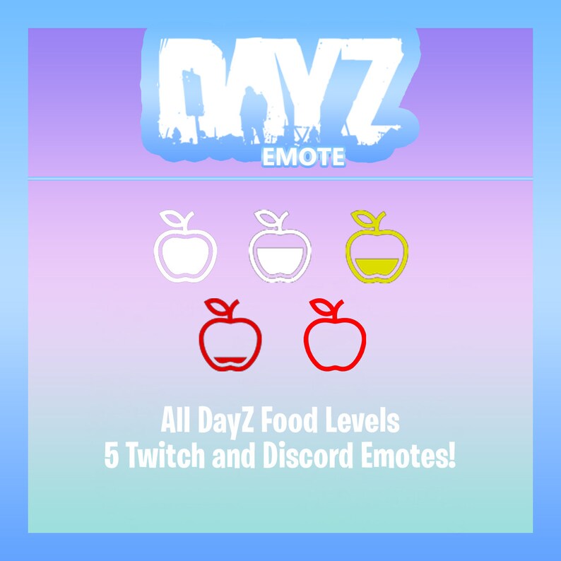 All 5 Food Level Dayz Emotes for Twitch Twitch Emote Discord Emote Dayz ...