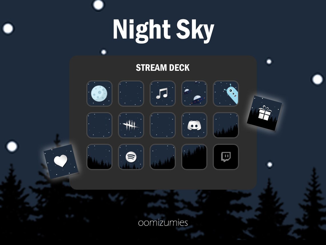 Night Sky Stream Deck Icons | Space Theme Stream Deck Icons | Stream ...