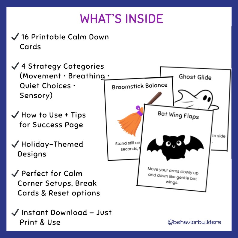 Halloween Coping Skill Cards for Kids | Printable Coping & Regulation ...