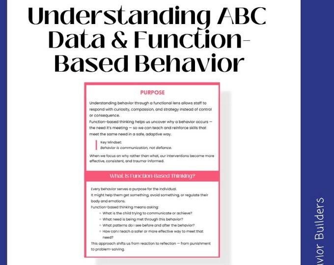 Editable ABC Data Collection Sheets | Unstructured & Structured | FBA ...