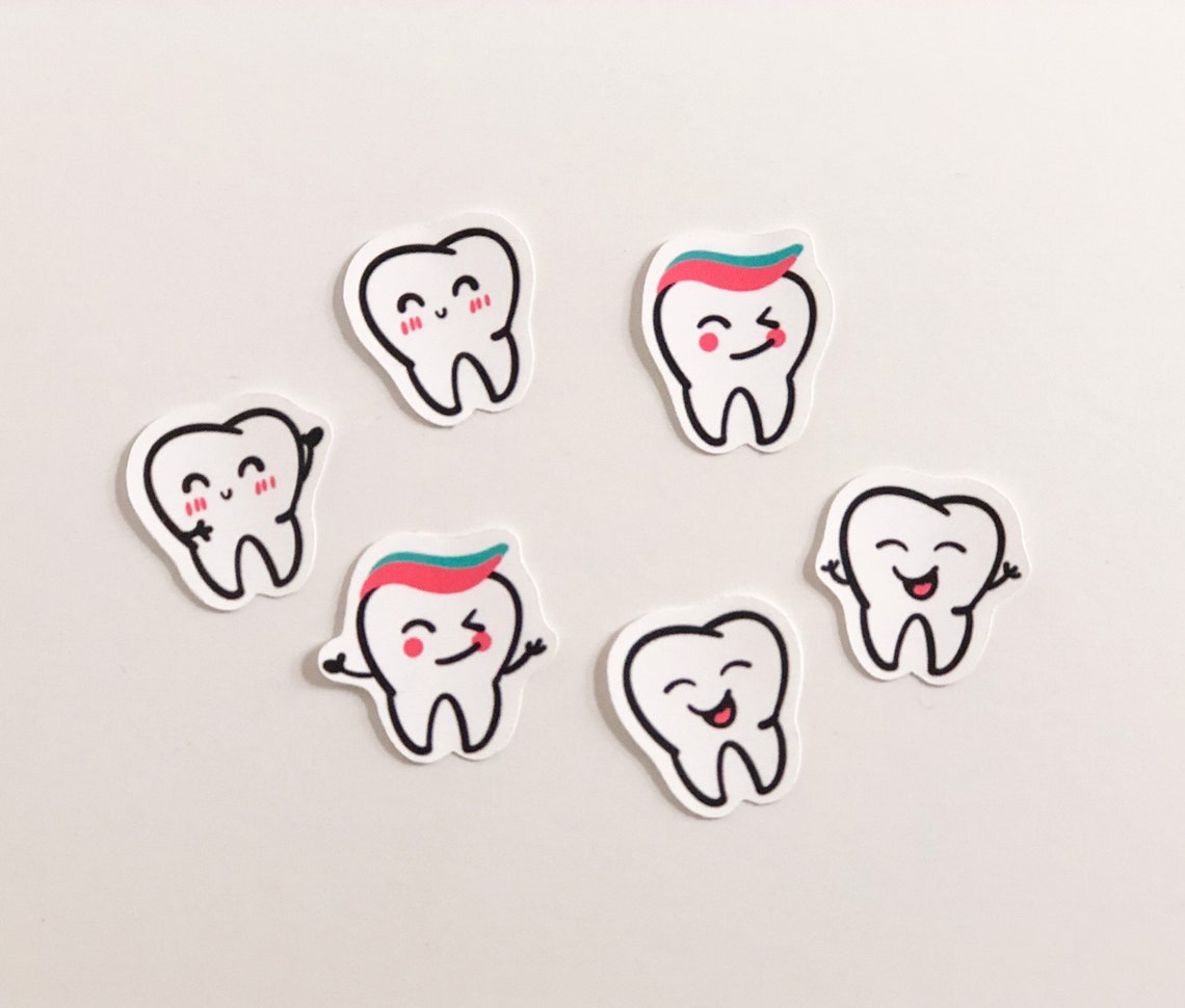 Brush Your Teeth Sticker Pack - Etsy