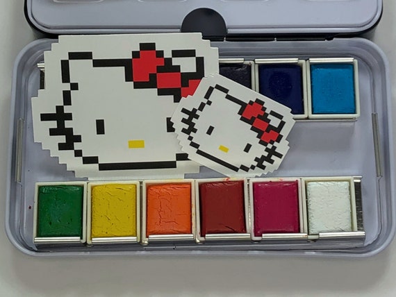Pixel Hello Kitty Sticker Sanrio Sticker | Etsy