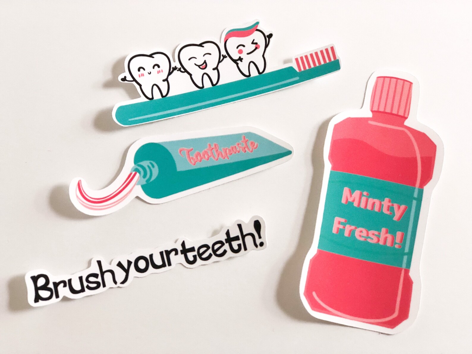 Brush Your Teeth Sticker Pack - Etsy