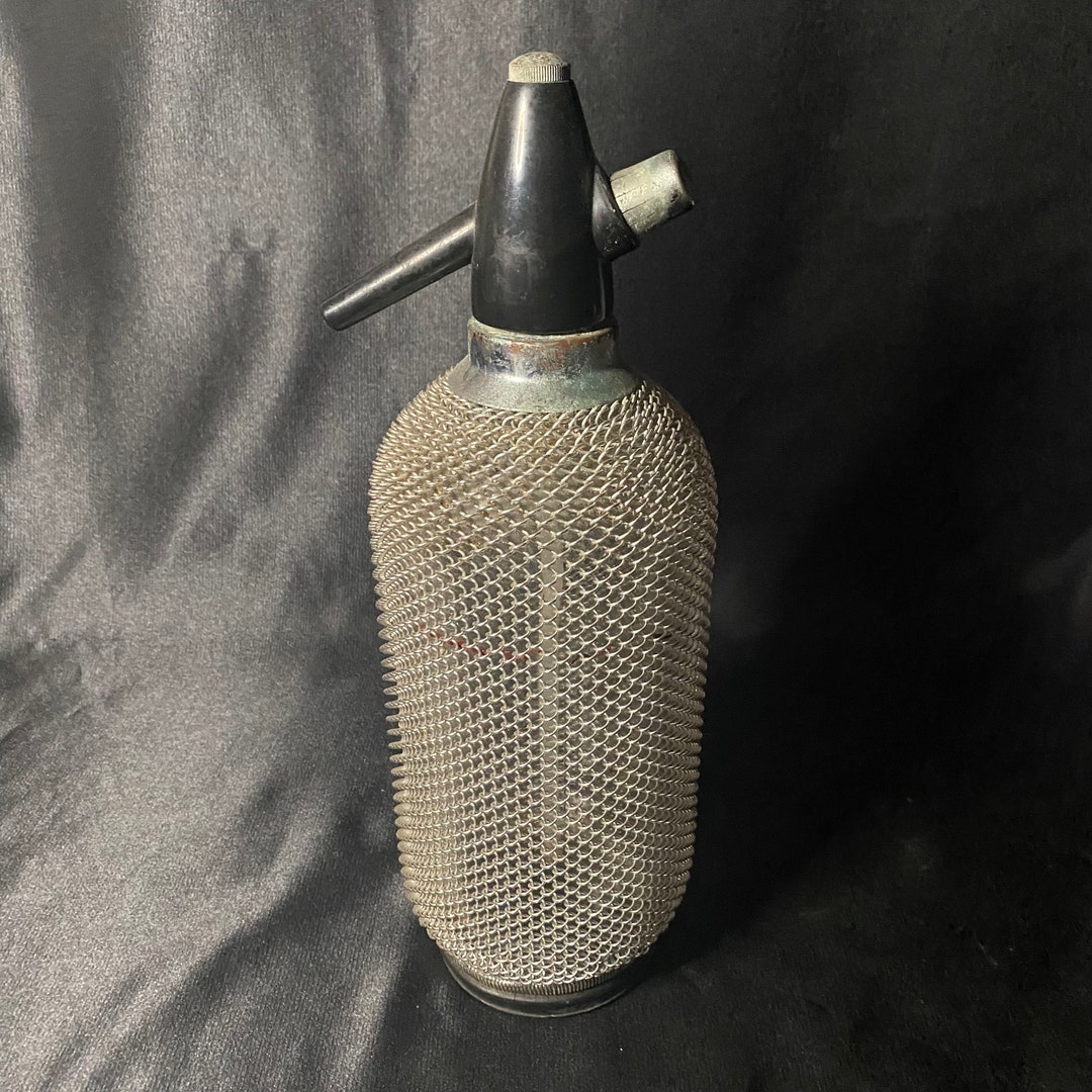 Rare Vintage Soda Syphon Cool Retro Design Glass With Metal - Etsy