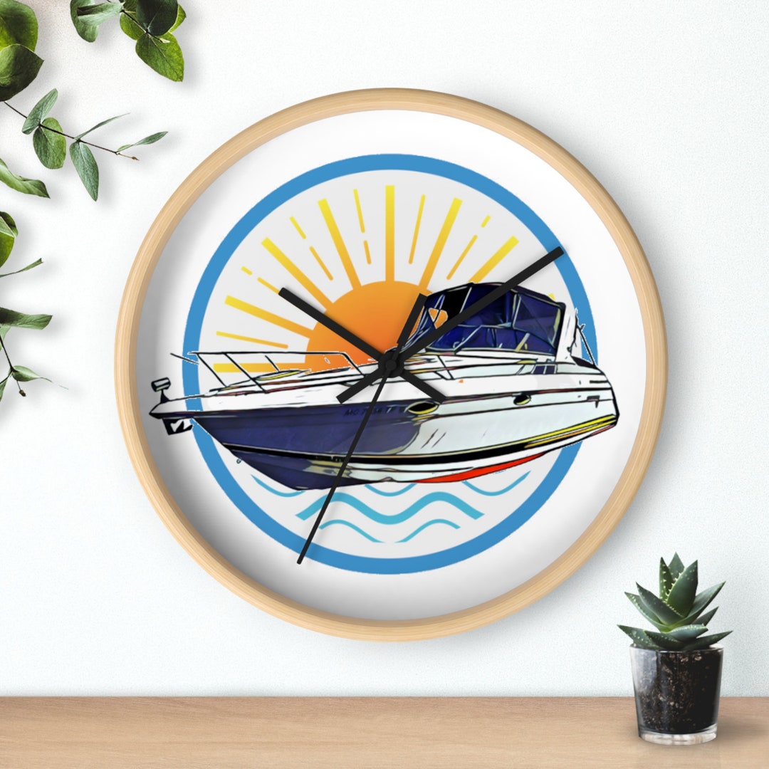 Custom Boat Design Wall Clock Personalized Boat Accessories - Etsy