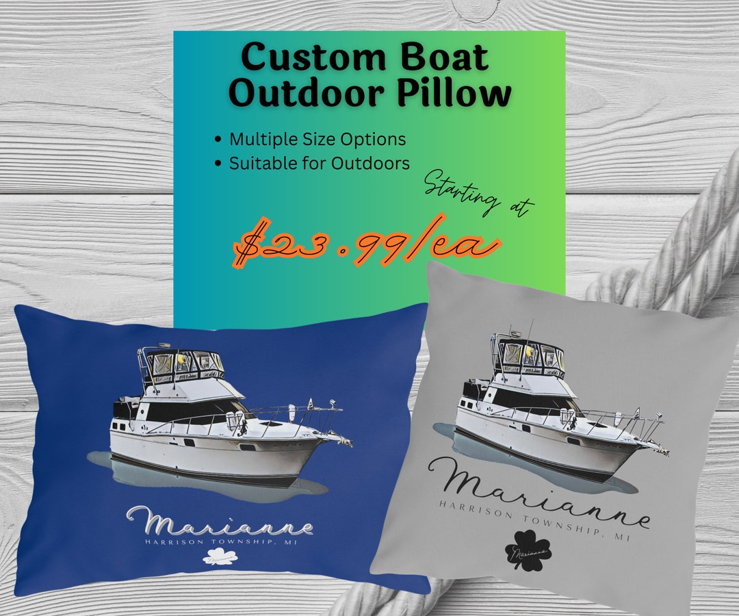 Custom Outdoor Boat Pillows | Personalized Boat Accessories - Makes a ...