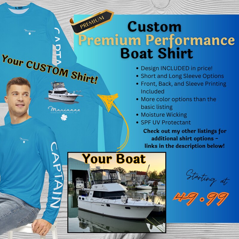 Custom Shirt of Boat - Etsy