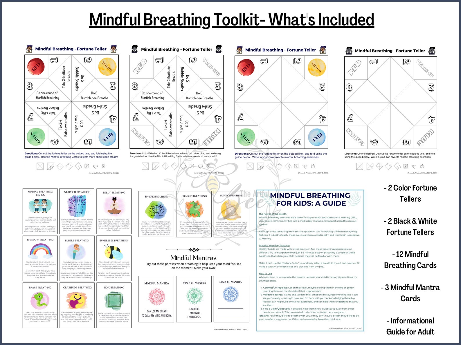 Mindful Breathing Toolkit for Kids: Mindfulness Exercises. - Etsy