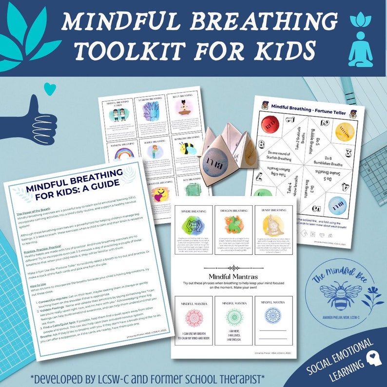 Mindful Breathing Toolkit for Kids: Mindfulness Exercises. - Etsy