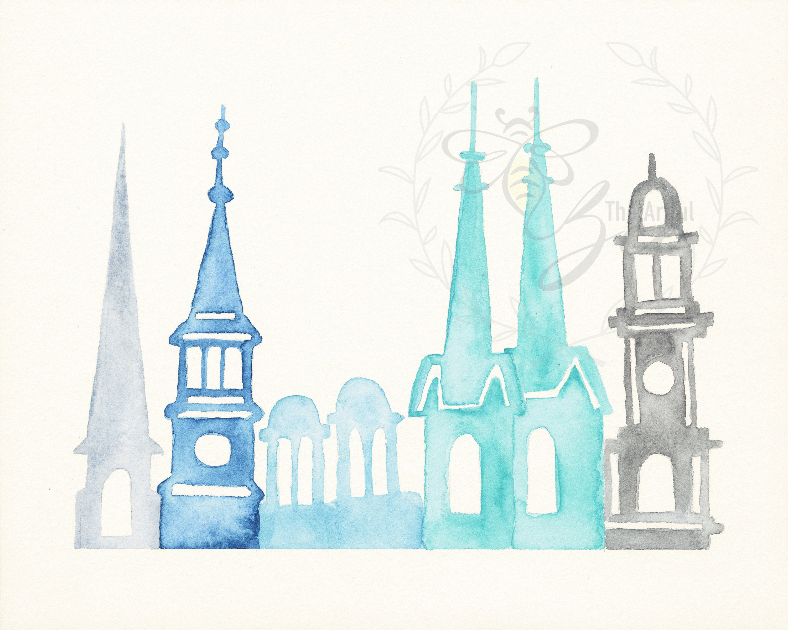 FREDERICK MARYLAND: Clustered Spires. Frederick Maryland Art. - Etsy