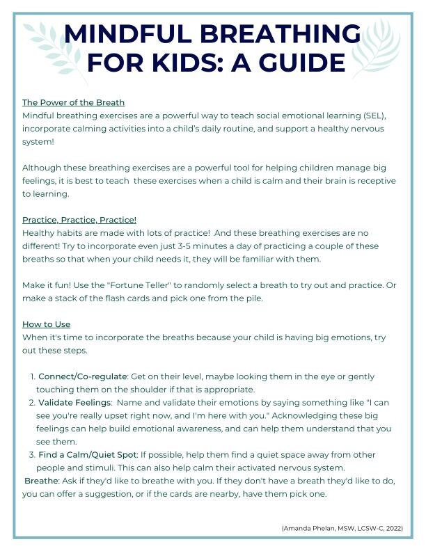 Mindful Breathing Toolkit for Kids: Mindfulness Exercises. Breathwork ...