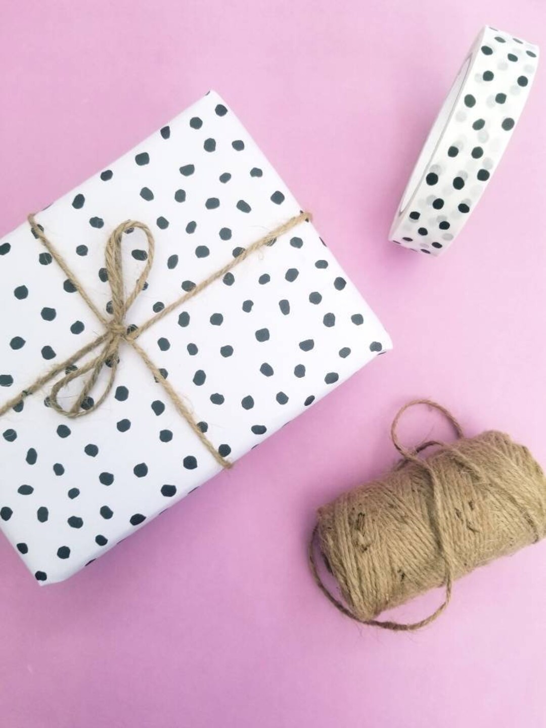 Polka Dot Wrapping Paper. Eco Friendly 100% Recycled, Recyclable ...