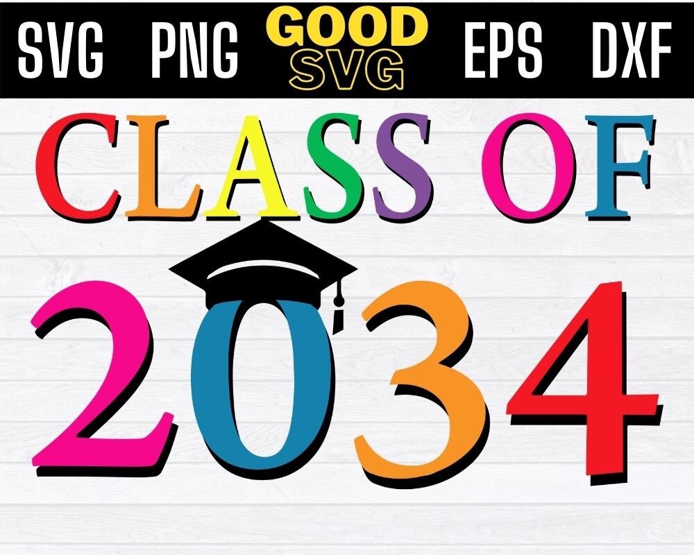 Class of 2034 Svg, Pre-k Graduate Preschool Graduation Teacher Svg Png ...