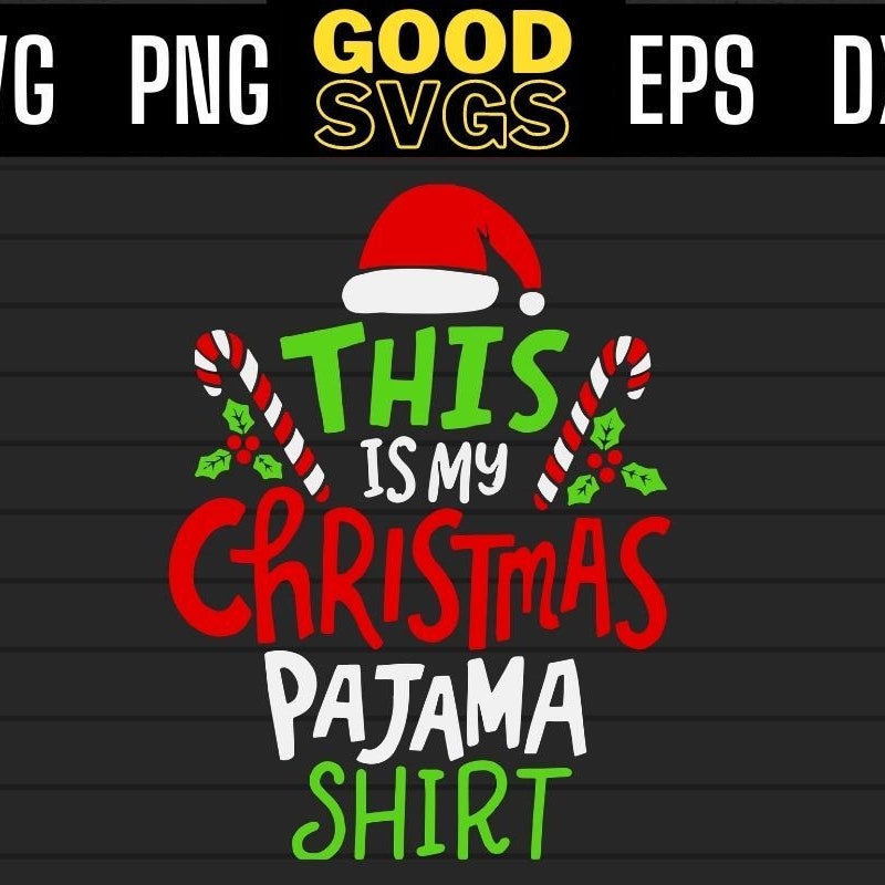 Christmas Pajama Svg - Etsy