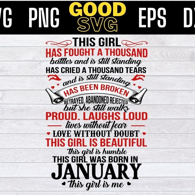 January Girl Svg - Etsy