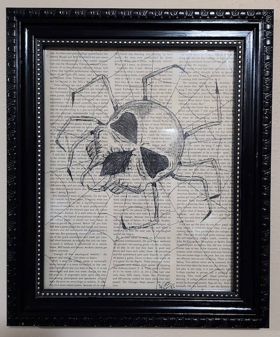 Skull Spider Ink Drawing | Etsy