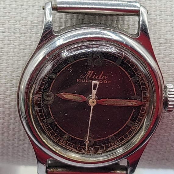 Vintage Military Mido Multifort Watch Stretch Inscrib… - Gem