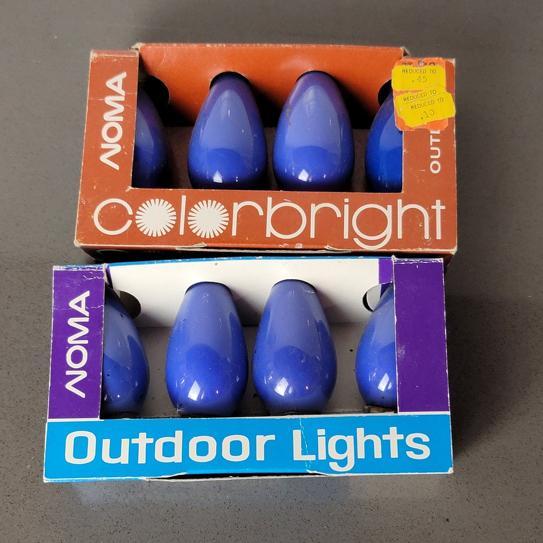Vintage Noma Christmas Replacement Outdoor Color Light Bulbs - Etsy