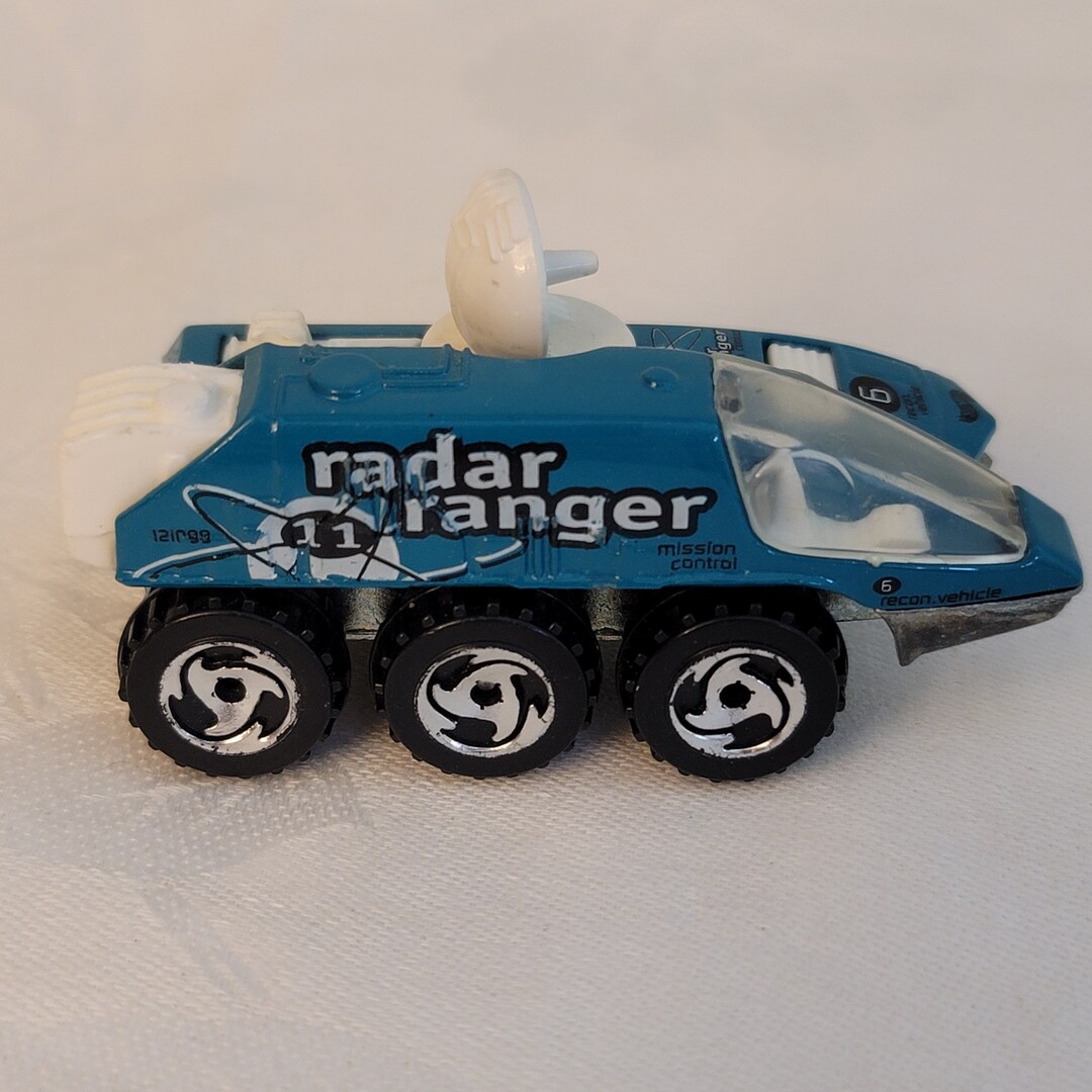 Vintage Hot Wheels Space Radar Ranger 1988 Blue White Satellite Rover ...