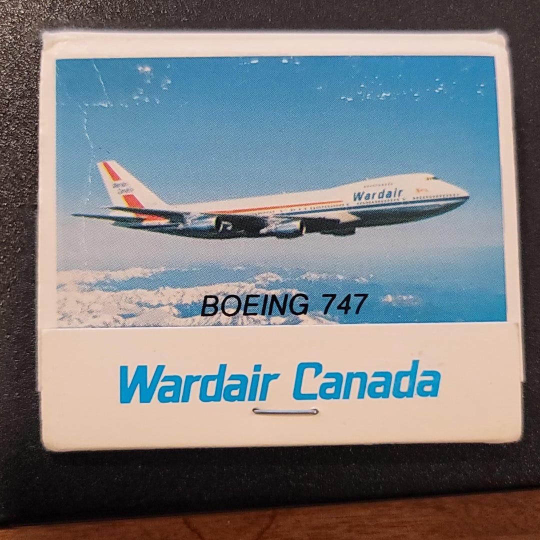 Vintage Boeing 747 Airplane Wardair Flight Canada Advertisement ...