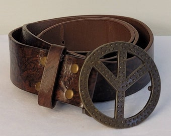 Peace Sign Belt - Etsy