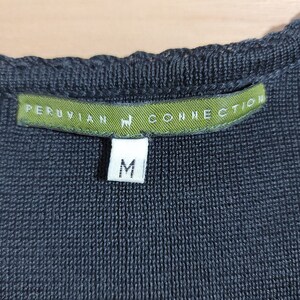 Vintage Peruvian Connection Cardigan M Floral Embroidered Pima Cotton ...