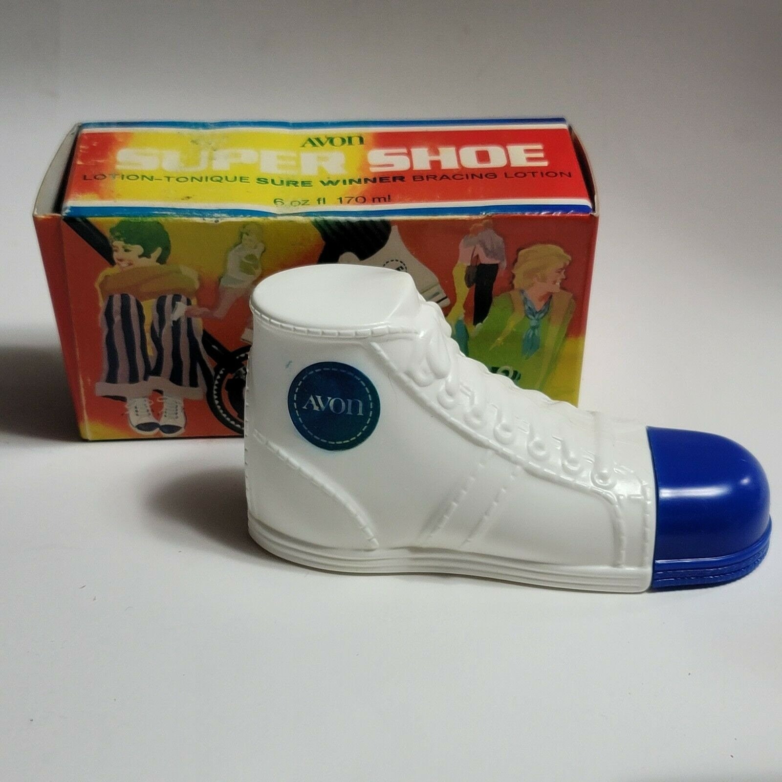 Vintage AVON Running Shoe White Plastic Collectible Bottles - Etsy