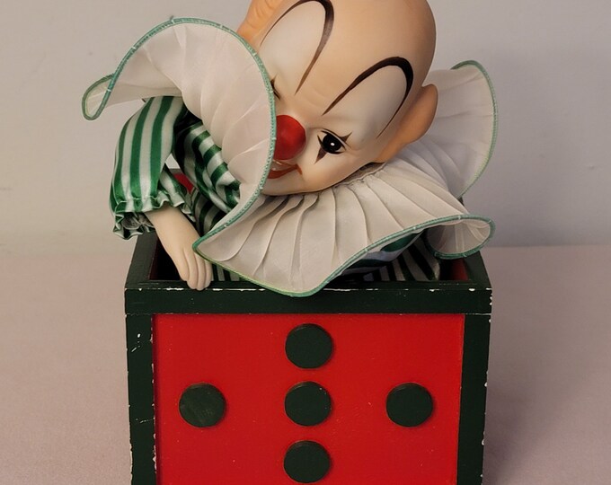 Vintage Musical Clown in Box Porcelain - Etsy