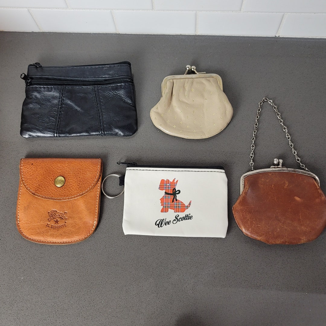 Vintage Leather Wallet Coin Purse - Etsy