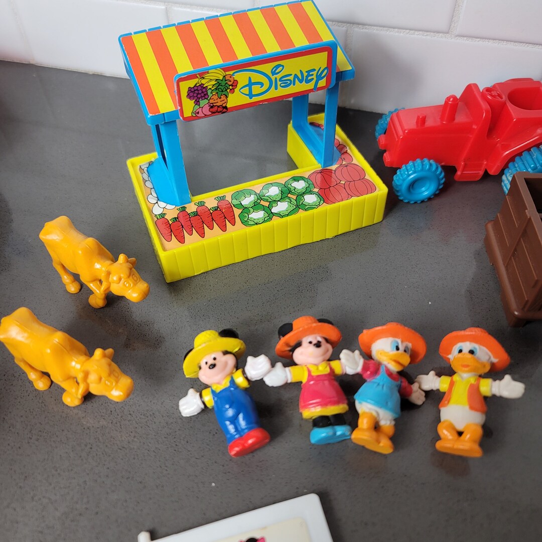 Vintage Disney Mickey Mouse Farm Toys From 1970s Donald Duck Minnie ...
