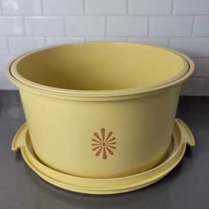 Vintage Tupperware Yellow Sunburst Round Cake Carrier Canada - Etsy