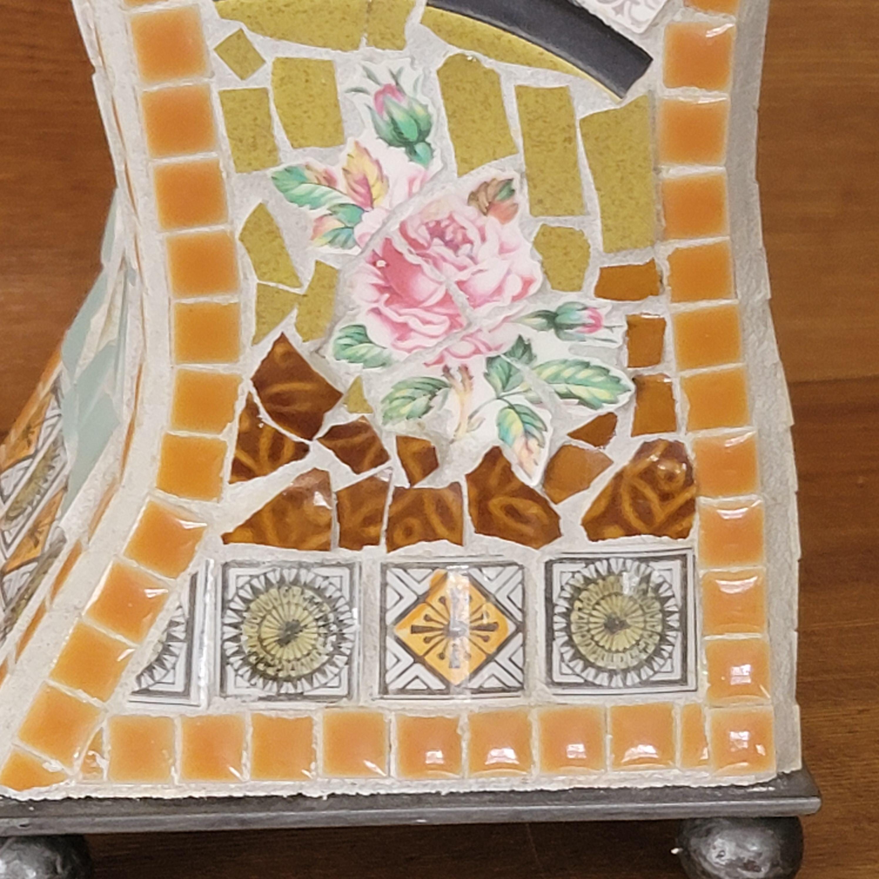 Vintage Mosaic Tile Stone Lamp Base Signed by Artist - Etsy