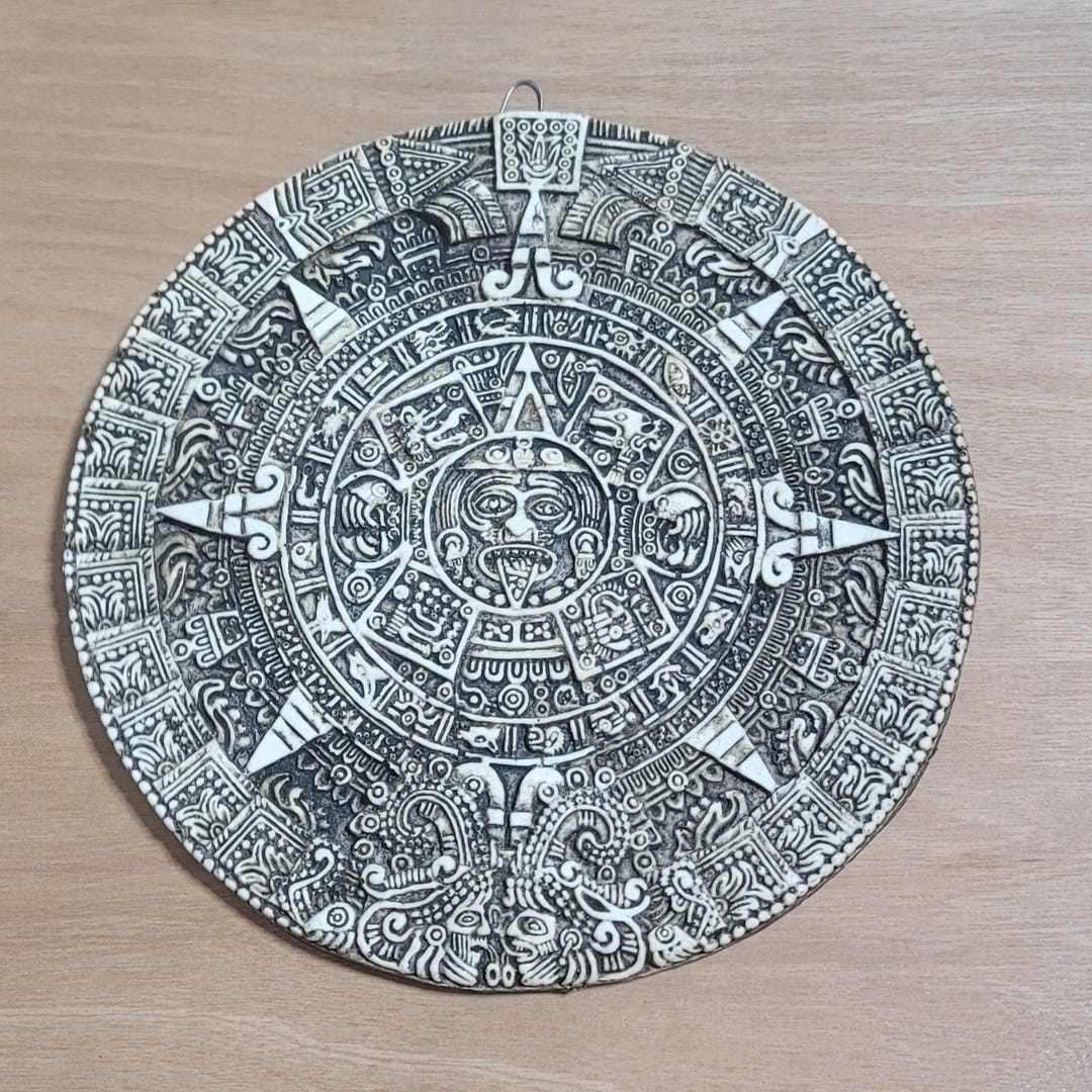 Vintage Aztec Calendar Wall Decor - Mexica Mayan Sun Stone (9 Inch) - Etsy