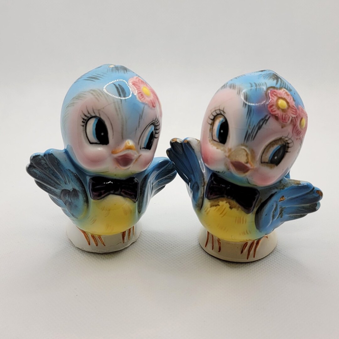 LEFTON Bluebird Shaker Set Anthropomorphic - Etsy